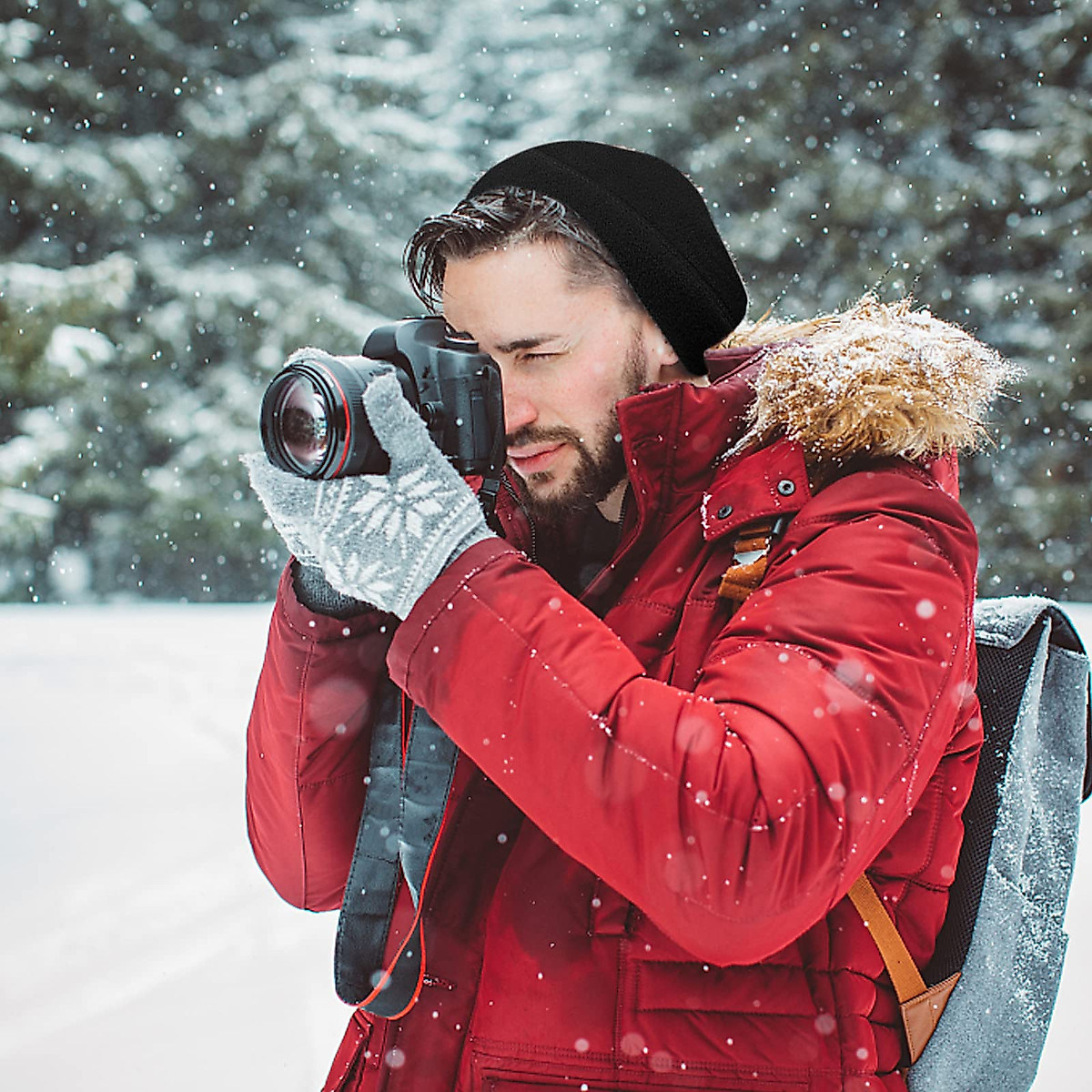Synthetic Microfleece Red Tactical Polartec Watch Cap Fleece Youth Mens Winter Hat Military Tactical Skull Cap Beanie (Black)