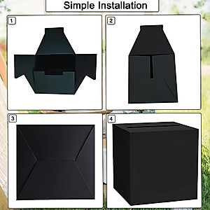 JCTHKUKU Black Card Box for Party, 8.7" Gift Cards Receiving Box Holder for Wedding, Bridal Shower, Graduation, Birthday, Retirement, Baby Shower, Anniversaries Party Decorations