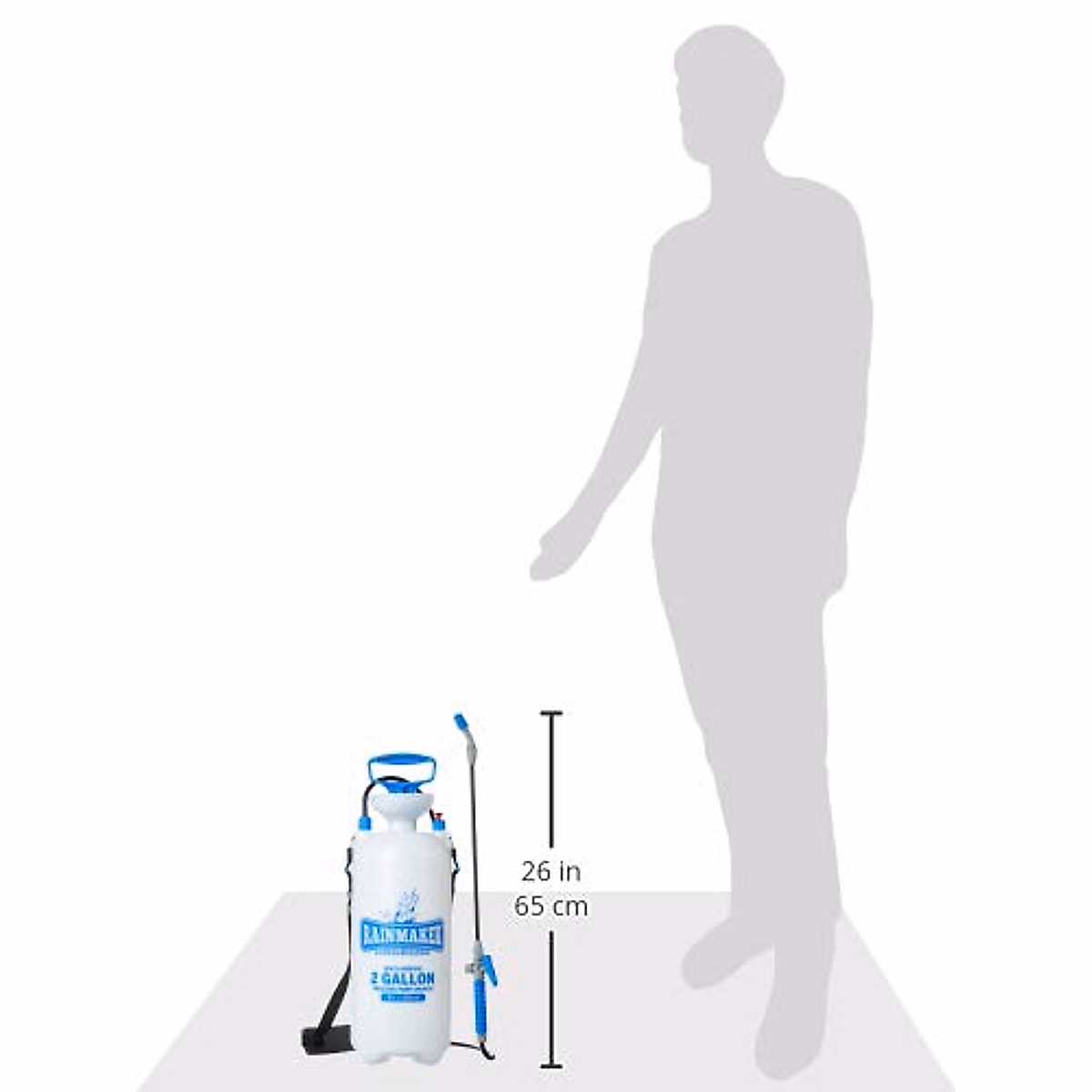 Rainmaker Multi-Purpose Pressure Pump Sprayer - For Home and Garden Applications, Easy-Pour No Mess Funnel Top, 2 Gallon