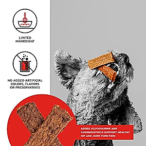 BIXBI Hip & Joint Support Beef Liver Jerky Dog Treats, 12 oz - USA Made Grain Free Dog Treats - Glucosamine, Chondroitin for Dogs - High in Protein, Antioxidant Rich, Whole Food Nutrition, No Fillers