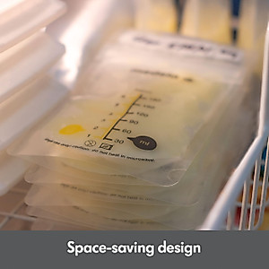 Medela Breast Milk Storage Bags, 100 Count, Ready to Use Breastmilk Bags for Breastfeeding, Self Standing Bag, Space Saving Flat Profile, Hygienically Pre-Sealed, 6 Ounce