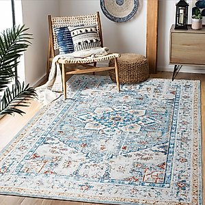 Lbris Area Rug 5x7 Machine Washable Rugs for Living Room Bedroom,Non-Slip Stain-Resistant Large Dining Room Rugs with Rubber Backing,Extra Soft Non Shedding Non Skid Vintage Carpet