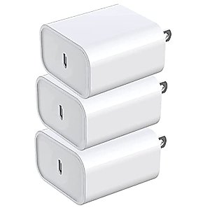 20w iPhone Charger Block, 3pack USB C Charging Blocks Fast Charge Wall Plug For iPhone 14 Pro Max 14Pro 13 13Pro 12 12Pro 11 11Pro 10 X Xr Xs 8 Plus USB-C Power Adapter Type C Cube USBC Box PD C Brick