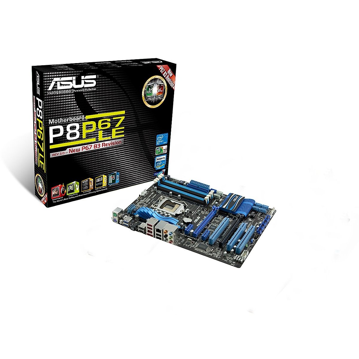 ASUS P8P67 LE LGA 1155 SATA 6Gbps and USB 3.0 Supported Intel P67 DDR3 2200 ATX Motherboard