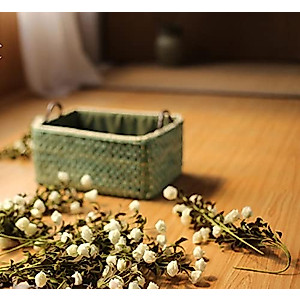 NA Pastoral Snack Storage Basket Woven Storage Basket Toy Sorting Box Desktop Cosmetics Storage Box Clothing Box Magazine Basket Newspaper Basket 35 * 25 * 16cm