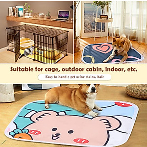 OLDCAT 4PCS Guinea Pig Beddings - Washable Guinea Pig cage Liners, Waterproof Reusable & Anti Slip for Small Animals Rabbit Hamster Rat