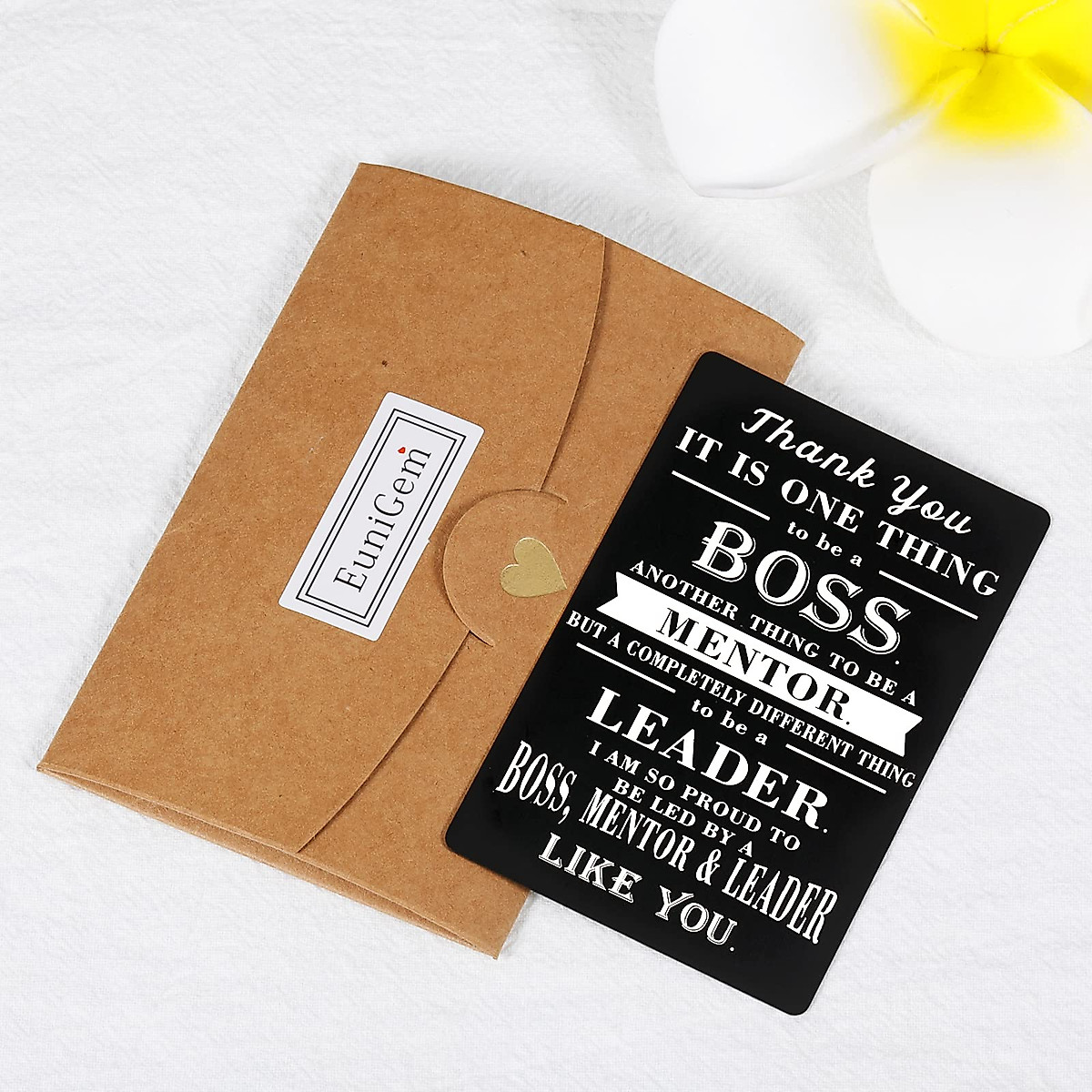 Boss Appreciation Gifts Wallet Card Insert for Mentor Leader Male Female Boss Day Office Thank You Gifts for Supervisor PM Birthday Card Coworker Leaving Going Away Farewell Retirement Christmas Gifts