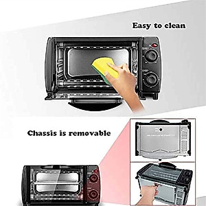 Tabletop Electric Oven 10L Mini Electric Oven Multifunctional Baking Oven Pizza Cake Roast Steak Chicken Cake Bread Tart Maker for Household