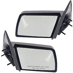 Kool Vue Left & Right Manual Non-Heated Door Mirrors Compatible With Chevrolet C1500 1988-1999 Without Blind Spot Feature Paintable Pair Standard Cab