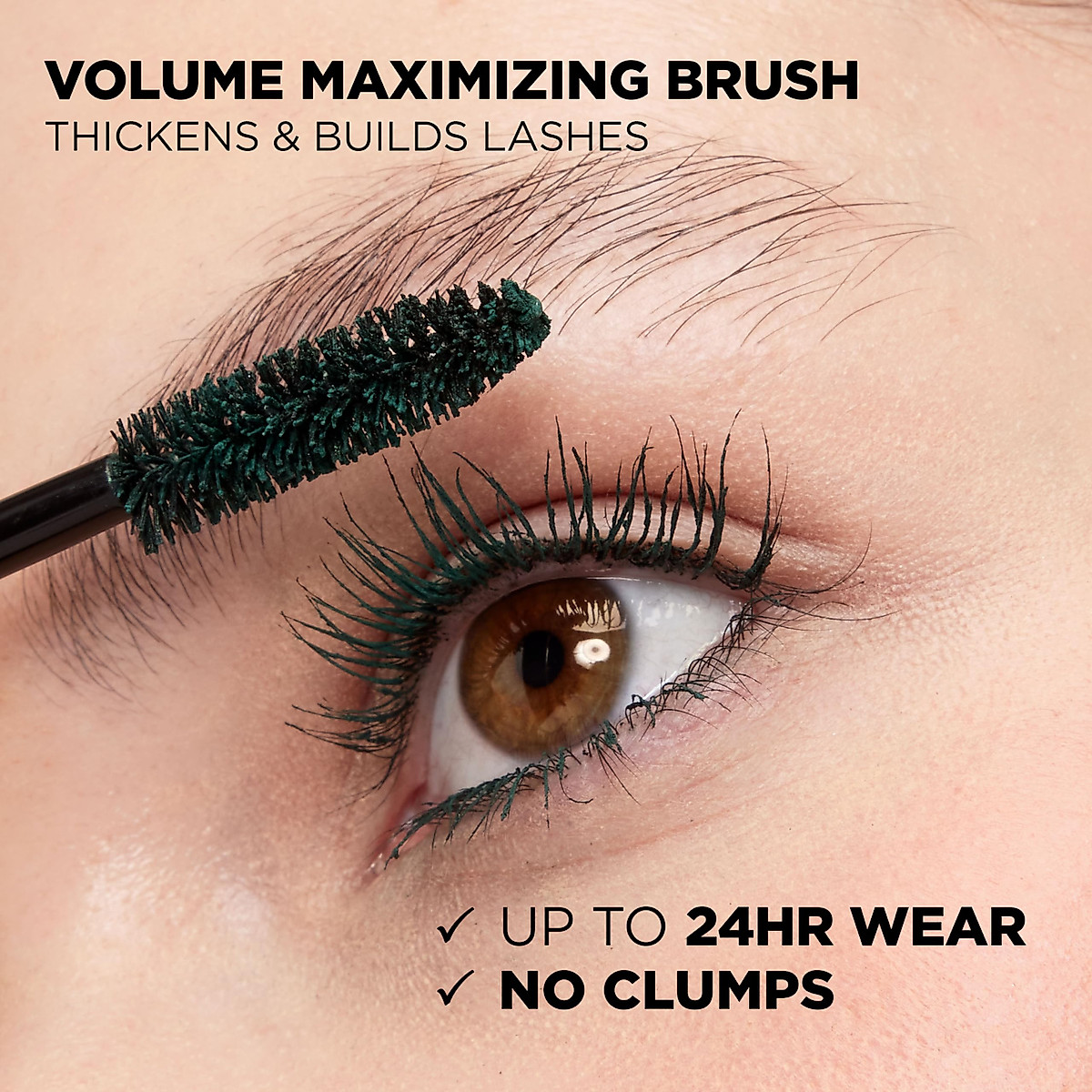 L’Oréal Paris Makeup Voluminous Original Washable Bold Eye Mascara, Deep Green, 0.27 Fl Oz