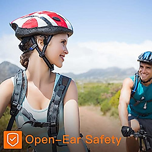 Mojawa Wireless Bone Conduction Headphones - Bluetooth Open-Ear Headphones w/Mic,Premium Sound Quality,34.5g, Noise Cancellation, 8h Long Battery Life, IP67 Waterproof, Headset for Running/Cycling