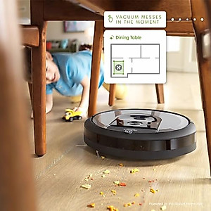 iRobot Roomba i8+ (8550) Self-Emptying Robot Vacuum, Automatic Dirt Disposal, Empties Itself for up to 60 Days, Wi-Fi, Smart Mapping, Compatible with Alexa, Medium Silver