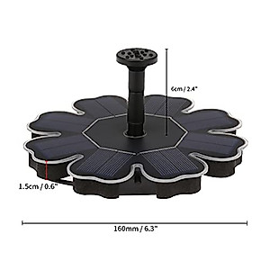 n/a Mini Solar Powered Bird Bath Water Fountain Garden Pool Outdoor Solar Panel Kit Floating Water Pumps