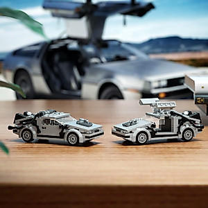 Back to Future Delorean Building Kit, BTTF Time Machine Car Building Set, Classic '80s Movie Collectibles, Great Gifts and Toys for Fans (211 Pieces)