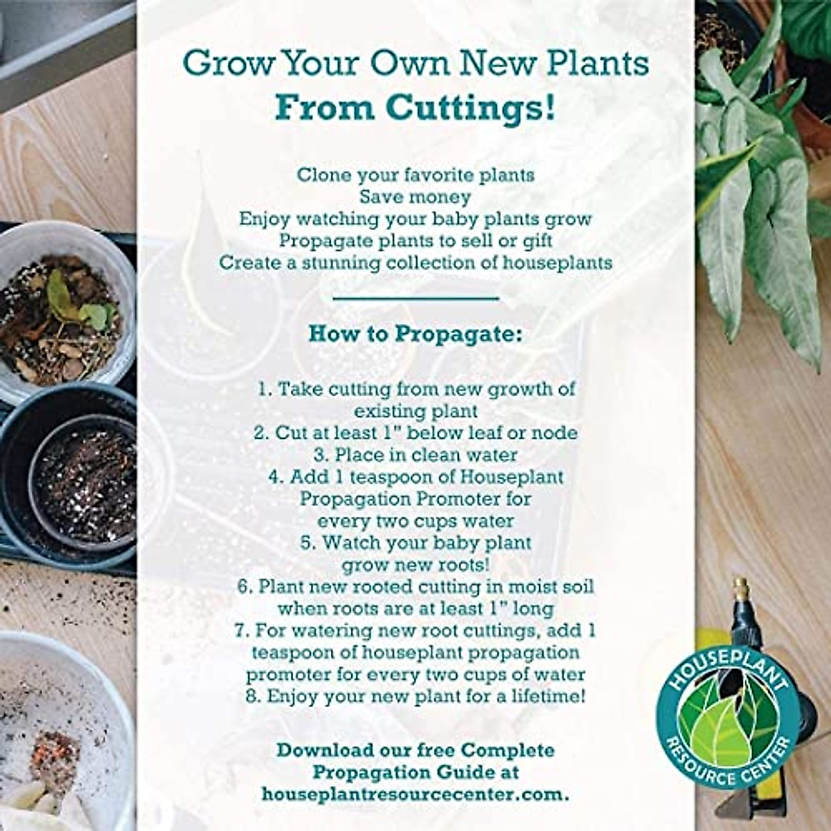 Houseplant Propagation Promoter & Rooting Hormone, Root Stimulator, Plant Starter Solution for Growing New Plants from Cuttings (Formulated for Fiddle Leaf Fig or Ficus Lyrata)