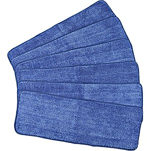 CleanAide All Purpose Mega Microfiber Mop Pads for 18 Inch Plate 6 Pack