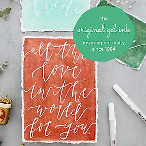 SAKURA Gelly Roll Gel Pens - Fine Point Ink Pen for Journaling, Art, or Drawing - Classic Black Ink - Fine Tip - 6 Pack