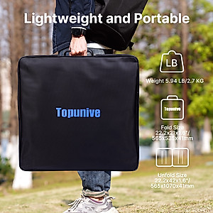 Topunive Portable Solar Panel Foldable 100W 18V PV Module 9BB Bifacial Monocrystalline Solar Cell for Portable Power Station Solar Generator Camping Emergencies Outdoor Garden