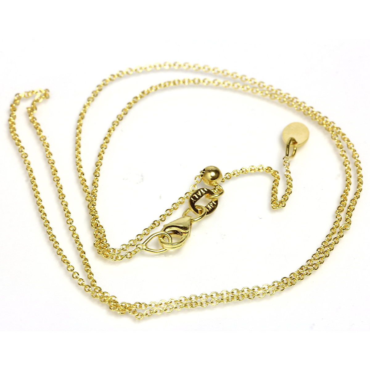 14kt Solid Gold Adjustable Chain 16",18" 20" 24" Easy Slide and Adjust,Italy Lobster Claw Clasp Gift for Women (1.3mm 24", Yellow Gold)