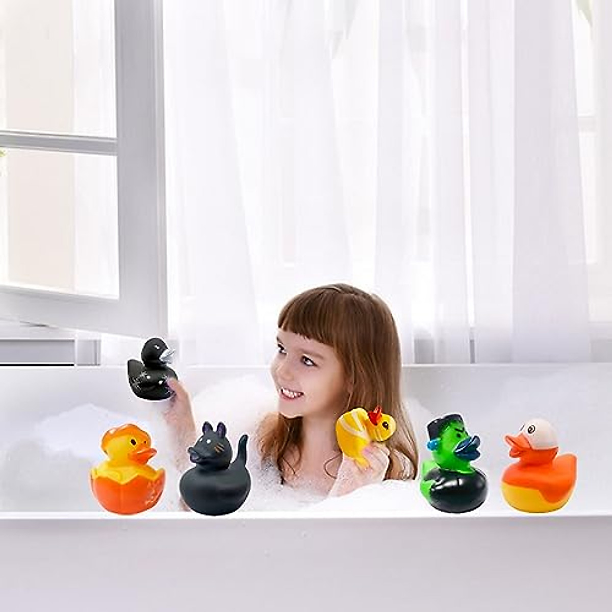 27 Pcs Halloween Party Favors Rubber Ducks,Baby Showers Accessories Jeep Bath Toys for Kids Halloween Decorations Trick or Treat Supplies Goodie Bag Fillers(Halloween)