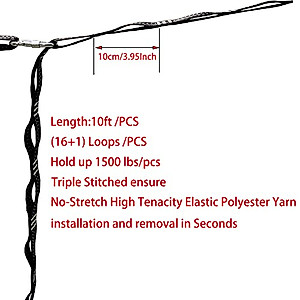 aotedo 10ft x2,(16+1) Loops x2,Hold 3000 lbs/pcs,2 Carabiners,Hammock Tree Straps,Yoga Strap and Stretching Strap for Tree Swings,Hammocks,Flexibility,Physical Therapy Exercise and Stretching
