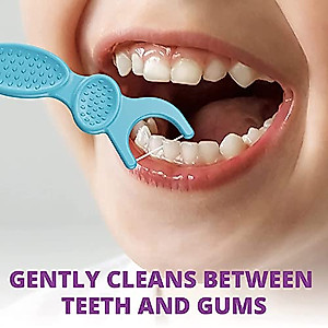 Plackers Flossers for Kids - 75 flossers with dual grip for different ages