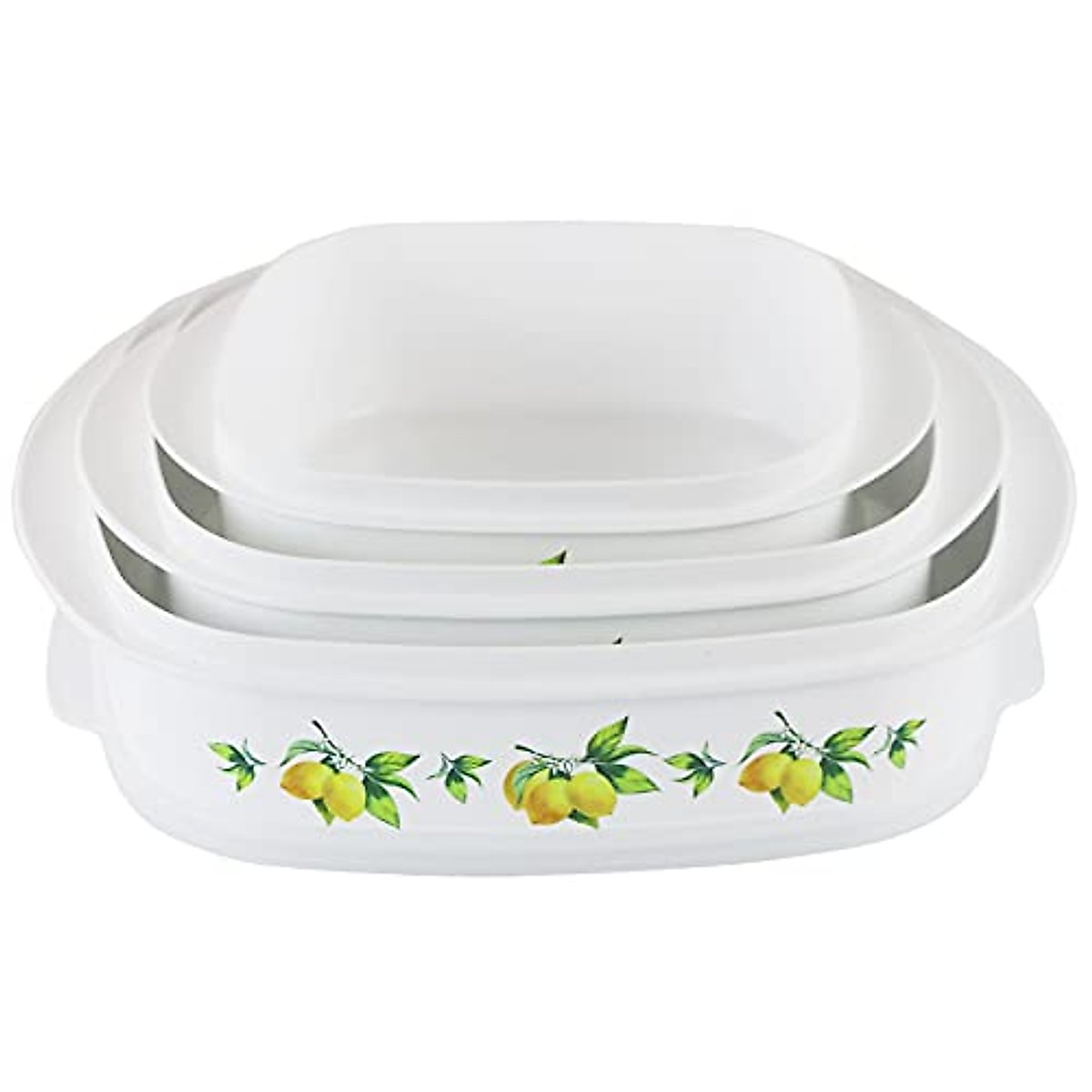 Reston Lloyd Cookware & Storage, Adjustable Vent on Lids Microwavable Cookware/Storage Set, Multiple Sizes, Fresh Lemons