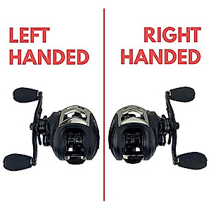 Tailored Tackle Bass Fishing Baitcasting Combo 7 Ft 2 -Piece | Casting Rods Power: Med. Heavy Fast Action | 7 BB Baitcast Reels Gear Ratio - 6.3:1 | Baitcaster Pole (Right Handed Baitcaster)