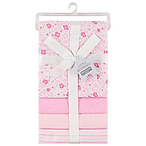 Buttons and Stitches Cudlie 4 Pack Receiving Blankets, Soft Receiving Blankets for Baby Boy and Baby Girl