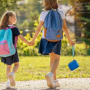 Camera Case Compatible with Seckton/for Rindol/for VATENIC/for Rikum/for GKTZ Kid Toy Video Camera. Kids Digital Cameras Carrying Box for Cable, Battery, SD Card (Box Only)-Orange Zipper