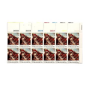 US 1975 Postal Stamps, Battle of Bunker Hill, S# 1564, PB of 12 10 Cent Stamps