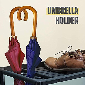 Innover | Two-Tier Boot Tray with Umbrella Stand, Multi-Purpose Shoe Rack Entryway Organizer