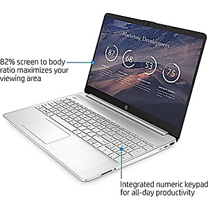 HP 2022 Newest 15.6 Inch FHD Laptop, 6-core AMD Ryzen 5 5500U (Beat i7-11370H),Windows 11 Home, 16GB DDR4 RAM, 1TB PCIe SSD, Wi-Fi 5, Bluetooth, Silver, Cefesfy Webcam Accessory