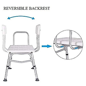 HEALTHLINE Tub Transfer Bench 400lbs - Heavy Duty Shower Transfer Bench for Bathtub - Adjustable Bariatric Shower Chair for Disabled & Seniors