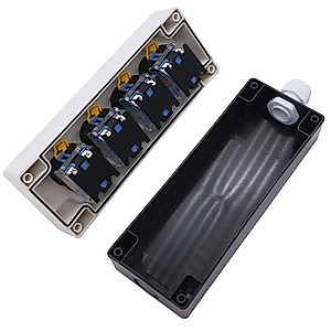 TWTADE/Red Green Momentary Switch, Red Mushroom Emergency Stop Latching Push Button Switch,3 Positions 2NO Latching Select Selector Switch Station Box hz-11ZS-20X-GR