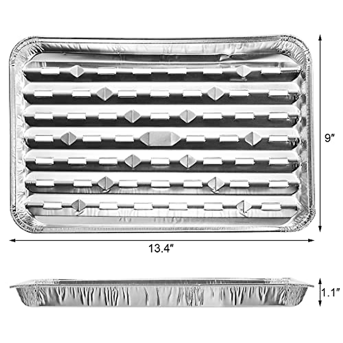 Yesland 30 Pack Disposable Aluminum Foil Pans - 13.4 x 9 x 1.1 Inch Food Containers, Aluminum Sheet Pans for Cooking, Baking, Heating, Storing, Meal Prep, Takeout