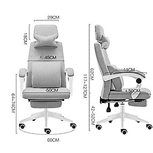 ZLBYB Office Chair Ergonomic Desk Chair Mesh Computer Chair Back Support Mid Back Executive Chair Task Rolling Swivel Chair for Back Pain, Grey