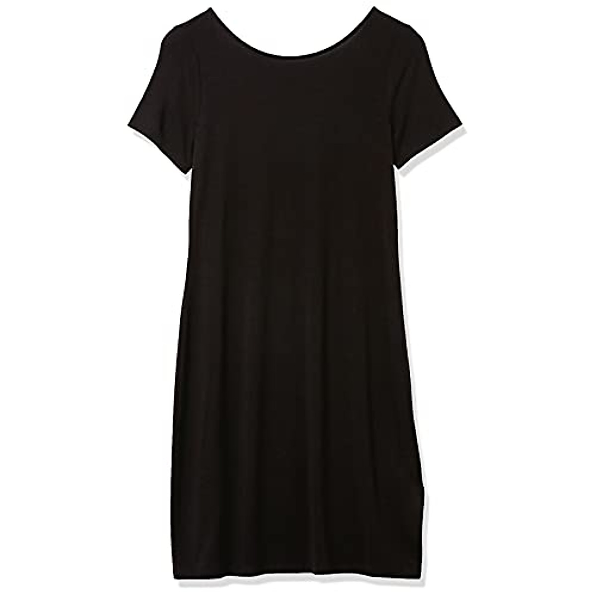 Amazon Essentials Women's Jersey Regular-Fit Ballet-Back t-Shirt Dress (Previously Daily Ritual), Black, Large