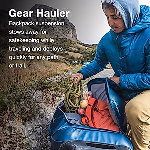 Osprey Transporter 90L Wheeled Travel Duffel Bag, Venturi Blue