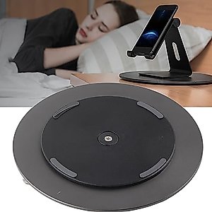 360° Aluminum Rotation Monitor Swivel Base 360° Rotating Swivel Stand Turntable Platform Base for Monitor Computer Laptop Sculpturing Black