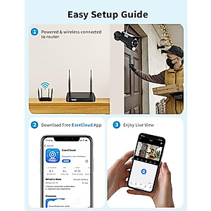 [Dual WiFi, PIR Sensor] Tonton 4K Wireless Security Camera System with 2TB Hard Drive,10CH NVR,8PCS 3MP Outdoor WiFi Cameras,12V DC Powered,2 Way Audio,Spotlight,AI Human Detection,Work with Alexa