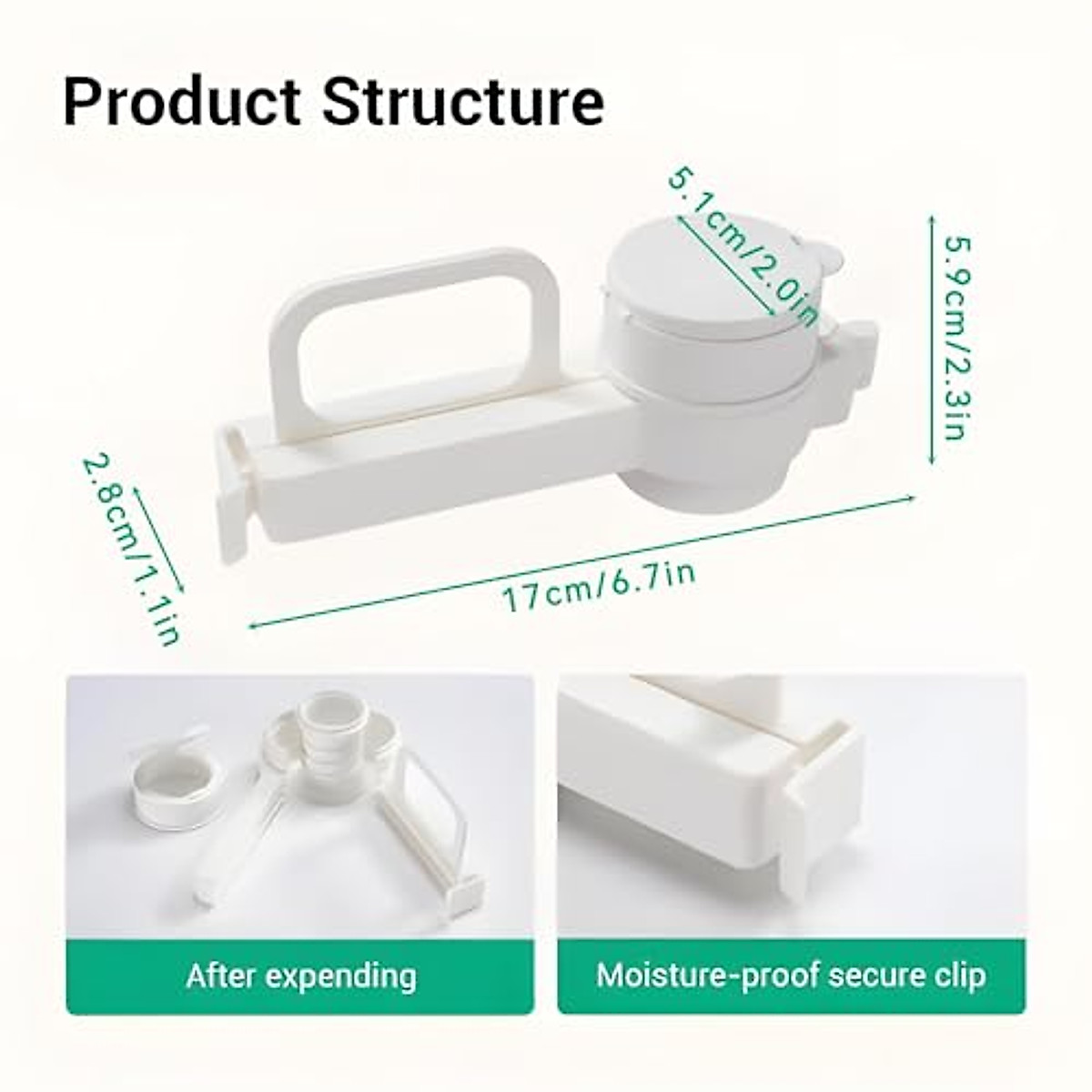 Food Bag Sealing Clip with Pour Spout,bag clips with pour spout,seal and pour bag clip,Great Clips Bags for Kitchen, Suitable for Small Particle Food, Liquid,Flour and Baby Food Storage Organizer (1)