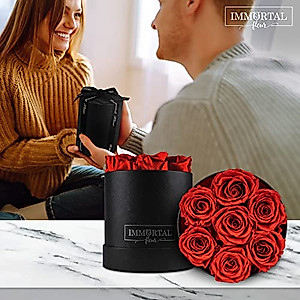 Immortal Fleur Preserved Roses In A Box | Real Preserved Flowers | Unique Real Roses for Delivery Prime | Forever Roses Box | Fresh Flowers for Delivery Prime Next Day | Mom Birthday Gifts from Daughter | Sympathy Flowers for Delivery Prime Birthday
