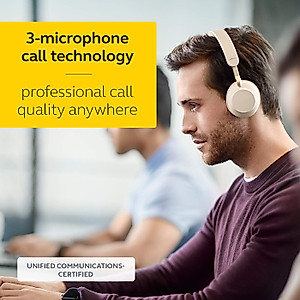 Jabra Evolve2 65 USB-A UC Mono with Charging Stand - Beige Wireless Headset/Music Headphones