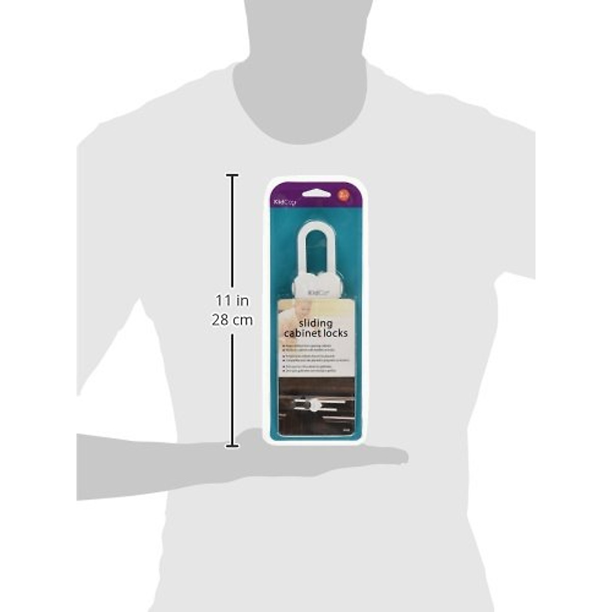 KidCo Sliding Cabinet Locks - 2/pkg (White)