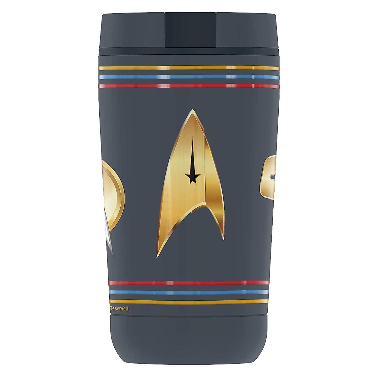 THERMOS Star Trek Delta Shields Through Time GUARDIAN COLLECTION Stainless Steel Travel Tumbler, Vacuum insulated & Double Wall, 12 oz.
