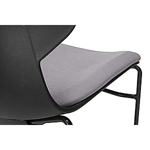 HON Basyx Contempo Guest Chair, Sled Base, 2 Pack, Black/Charcoal