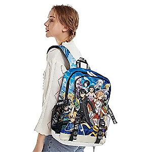 WANHONGYUE Anime Sword Art Online SAO 3D Printed Backpack School Bag Boys Girls Student Laptop Rucksack Casual Daypack Bookbag 1157/6