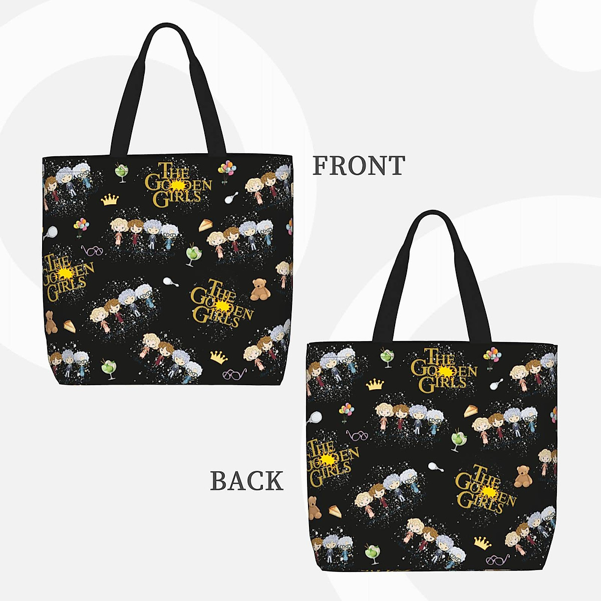 The Gold Girls Tote Bags Large Shopping Grocery Shoulder Bag Thank You for Being A Friend Friendship Gifts for Women Girls