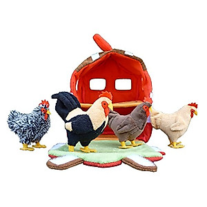Adore 12" Hen House Chicken Coop Plush Stuffed Animal Playset